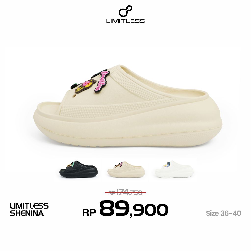 Jual LIMITLESS Sandal Wanita Slop SHENINA Kekinian Elegan Eva Sendal ...