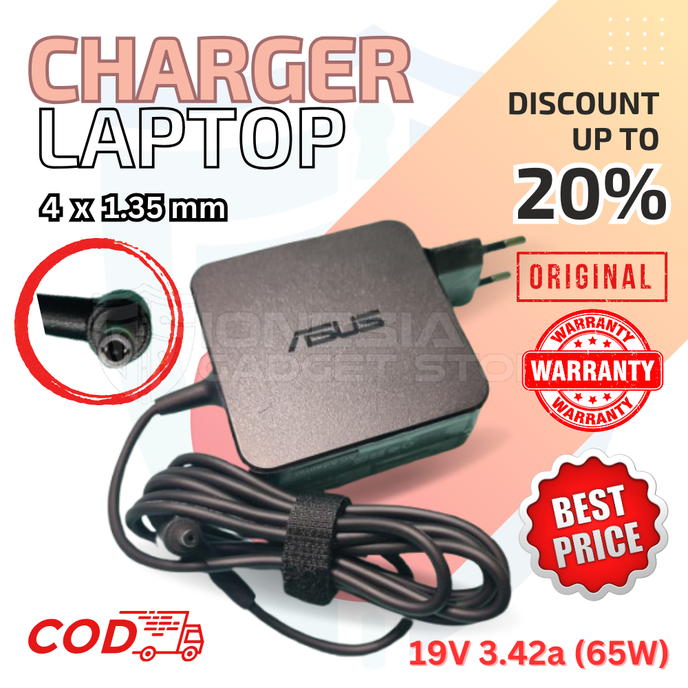 Jual Adaptor Adapter Charger Laptop Asus 19v 3.42A 65W | Shopee Indonesia