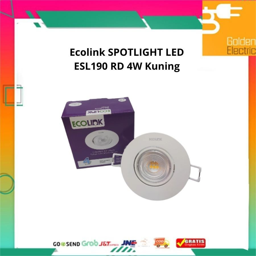 Jual lampu Ecolink SPOTLIGHT LED ESL190 RD 4W 4Watt Kuning | Shopee ...
