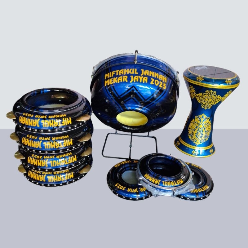 Jual Paket Rebana Hadroh Motif Nama / Rebana Banjari / Rebana Habsyi ...