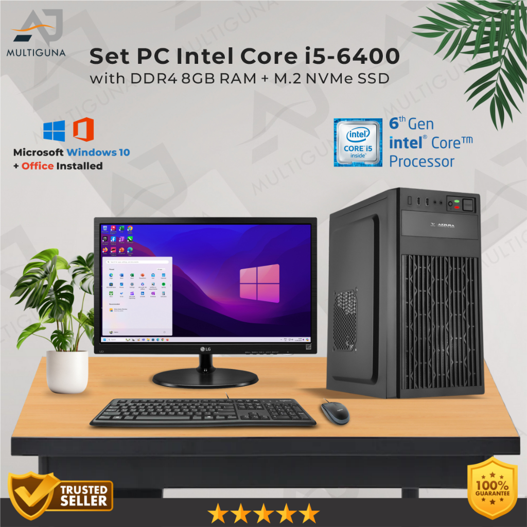 Jual Set PC Komputer Intel Core i5-6400 Gen-6 RAM 8GB SSD Rakitan ...