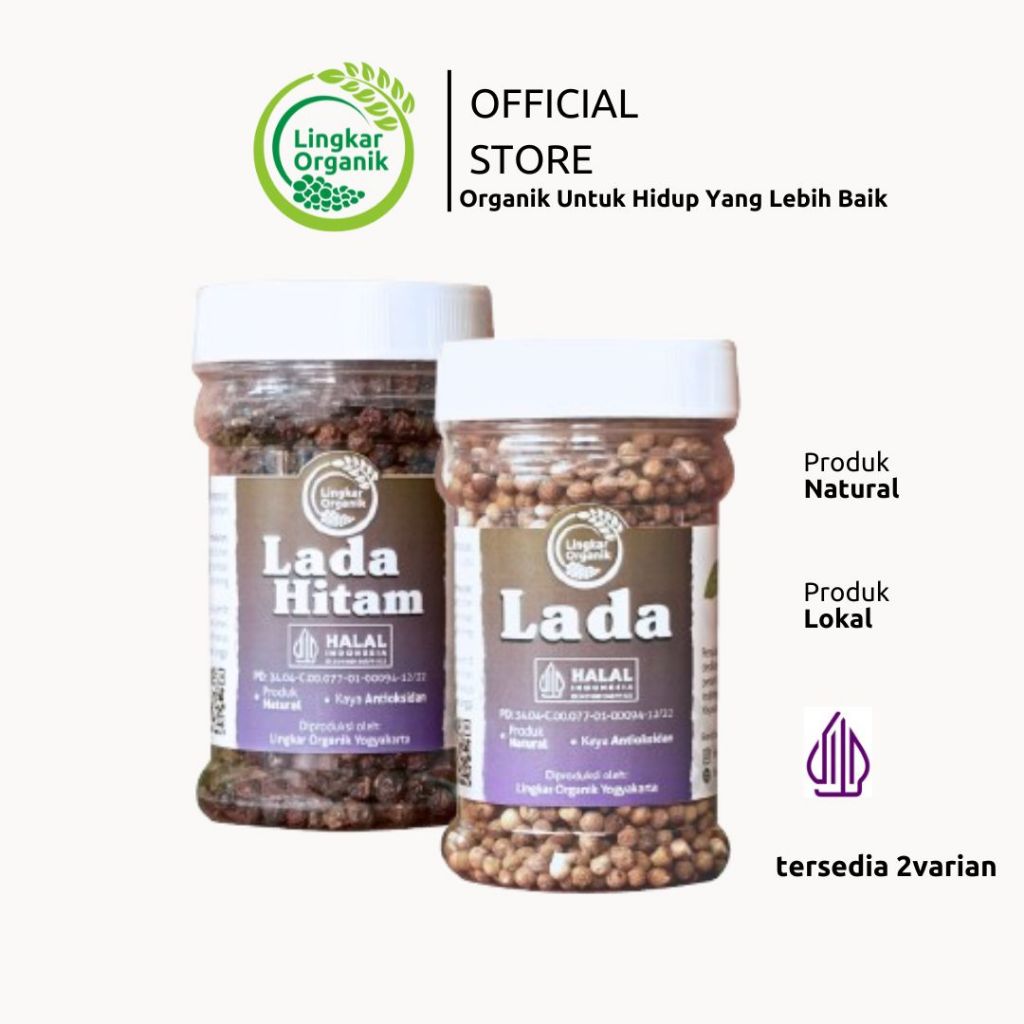Jual Lingkar Organik - Lada Hitam & Putih 100gr | Shopee Indonesia