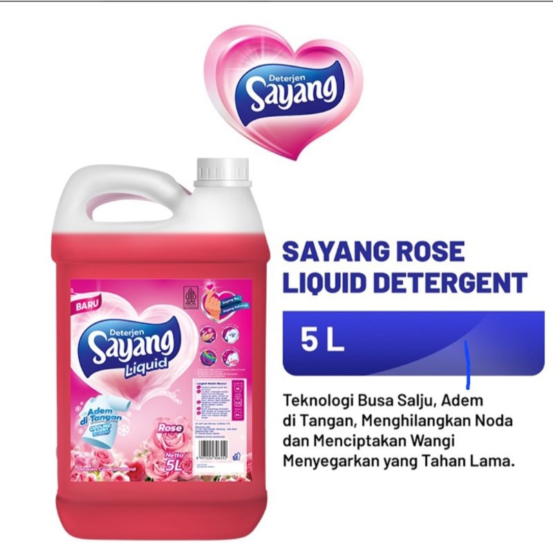 Jual Sayang Liquid Detergent Cair Rose 5 Liter | Shopee Indonesia