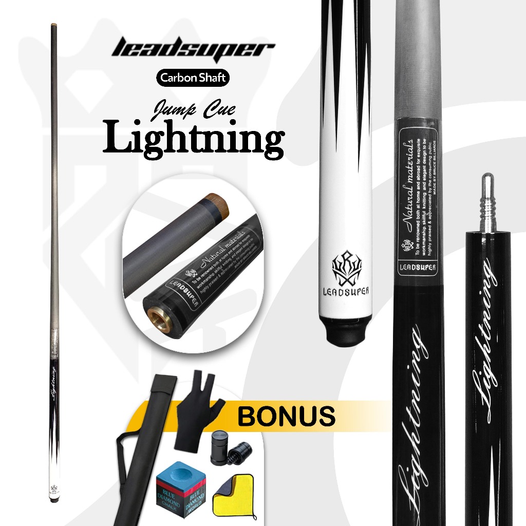 Jual Leadsuper Lightning Jump Cue Carbon Fiber Cue Stick | Shopee Indonesia