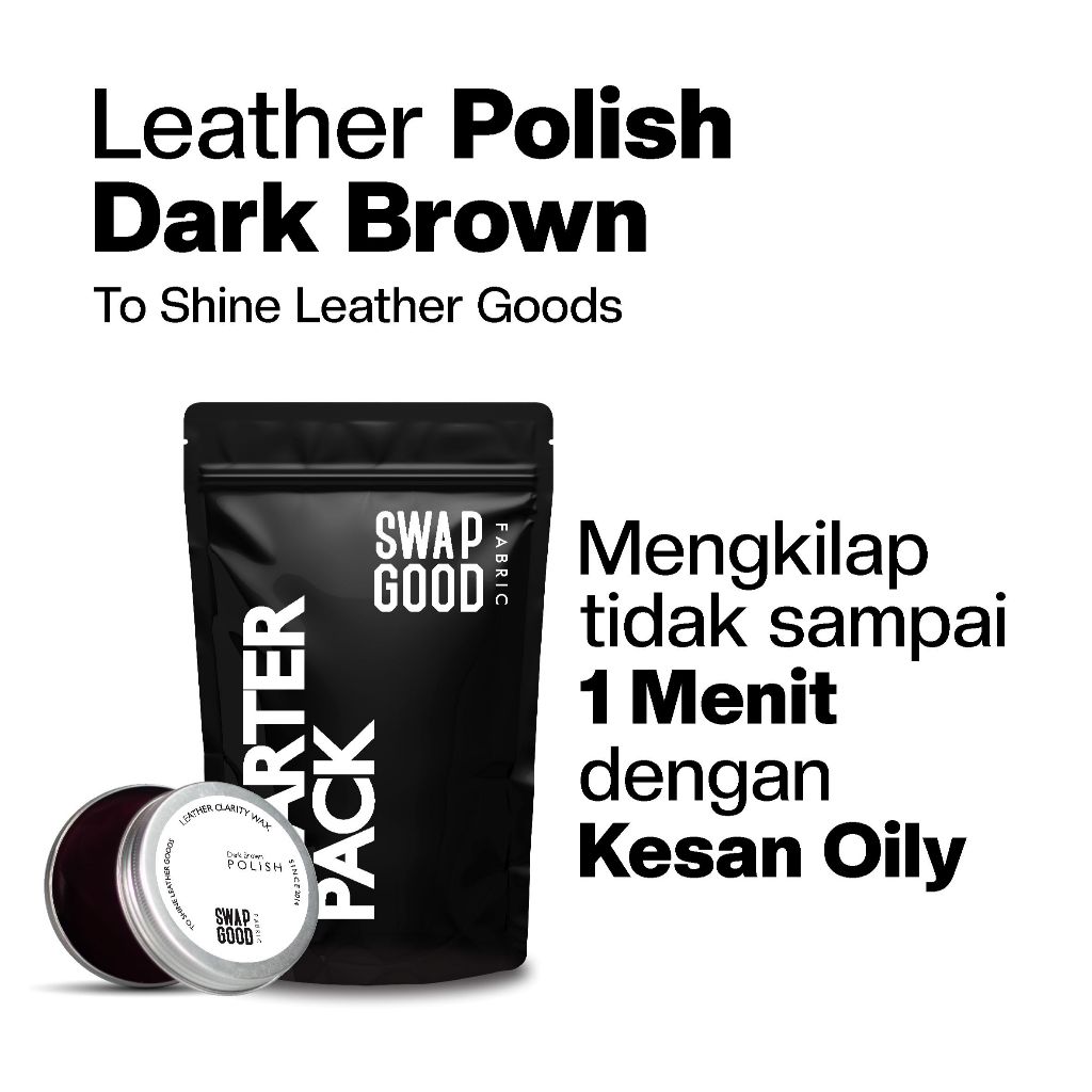 Jual SWAP GOOD Leather Polish Dark Brown 60gr Free Lap Semir ...
