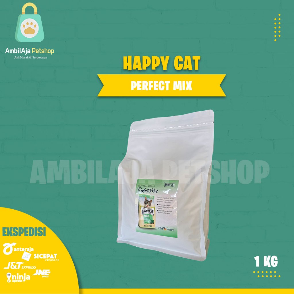 Jual HAPPY CAT Makanan Kucing Premium Happy Cat Minkas Perfect Mix 1Kg ...