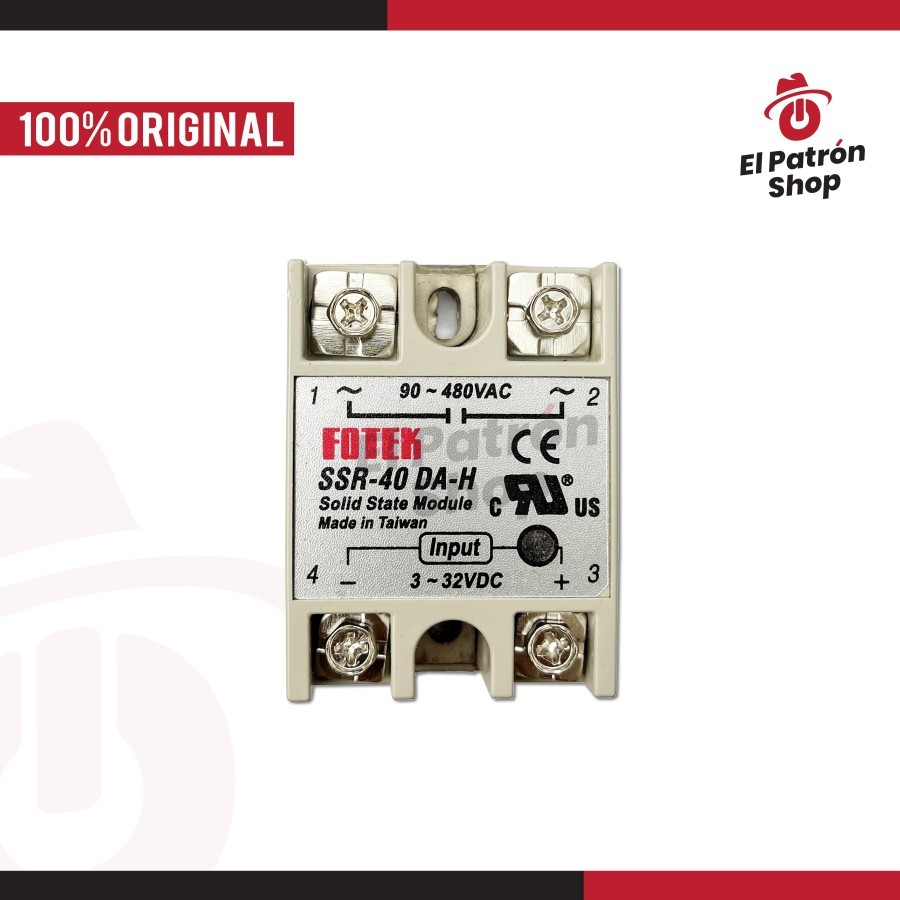 Jual FOTEK Solid State Relay SSR-40DA-H Fotek 40 DAH DC to AC | Shopee ...