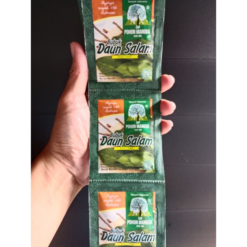 Jual Bubuk Daun Salam Cap Pohon Mangga 1 Renceng isi 12 Sachet | Shopee ...