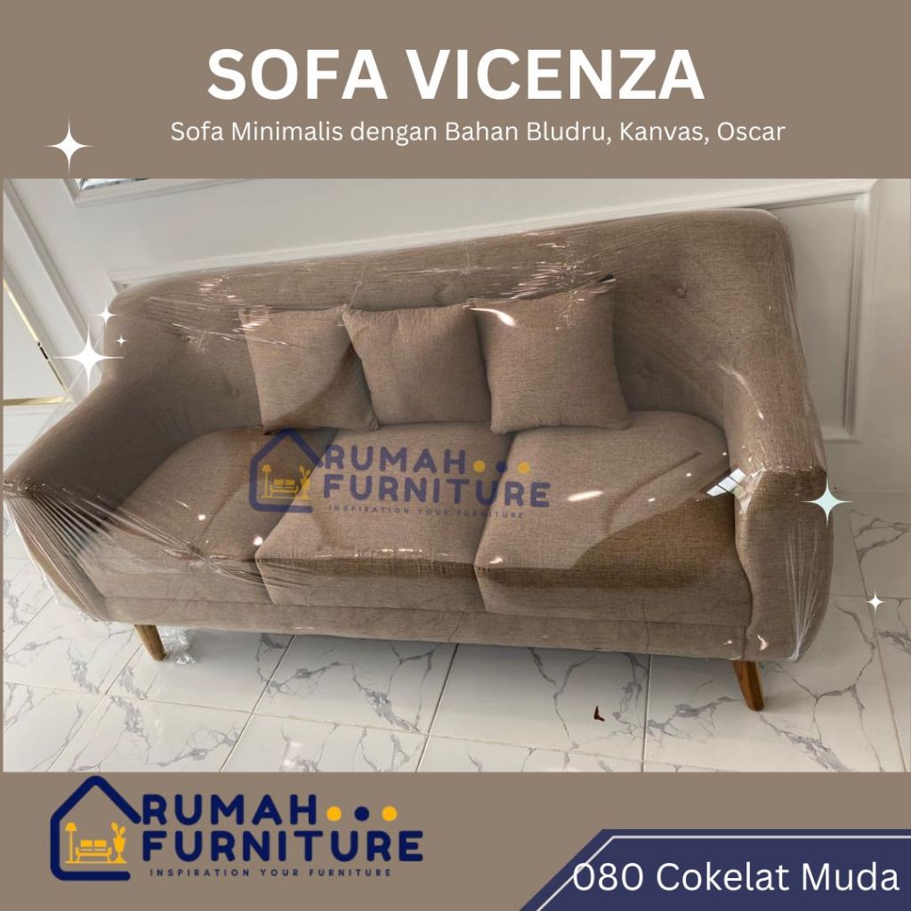 Jual Sofa vicenza 3 Seater / sofa 3 seater / sofa tamu / sofa minimalis / Sofa Kantor / Sofa ...