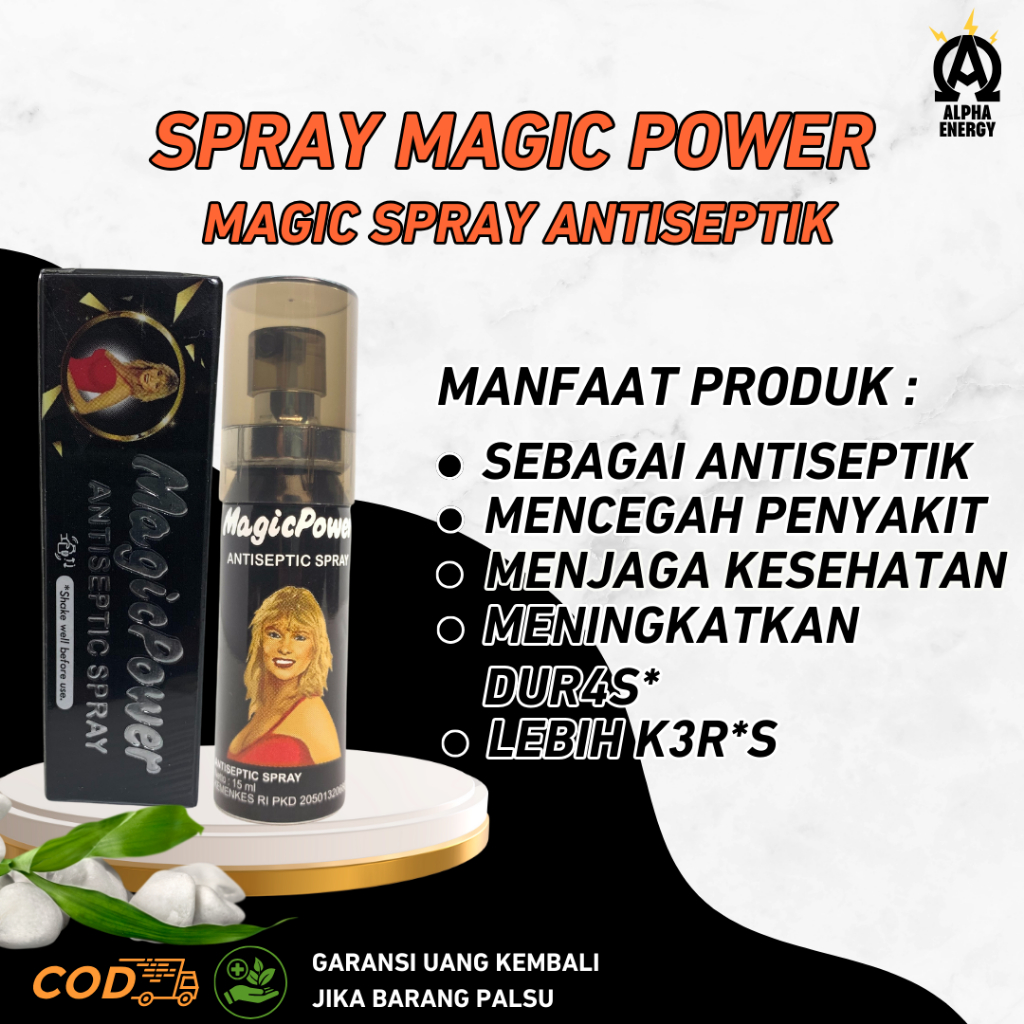 Jual Spray Magic Power Sprei Semprot Antiseptic Tahan Lama Magic Sprey ...