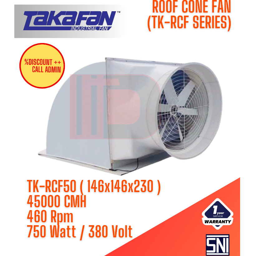 Jual Roof Cone Fan Takafan - Kipas Penghisap Udara Atap 380V untuk ...