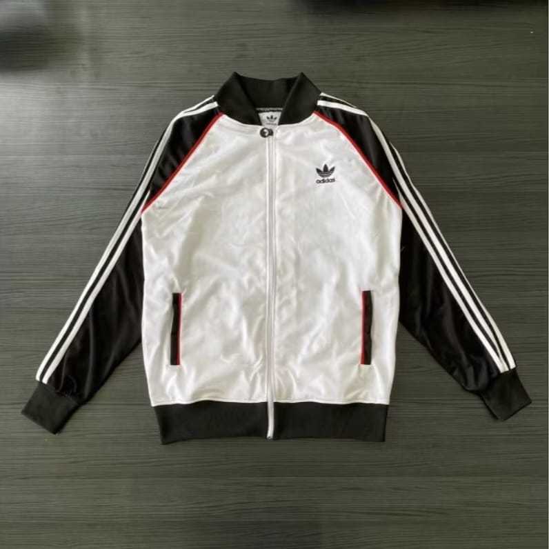 Jual Jaket Tracktop Pria Addidass 3D Hitam Putih Reglan Logo Bordir Premium Sweater Pria Wanita ...