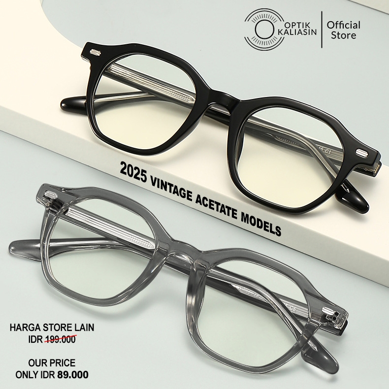 Jual OPTIK KALIASIN - Frame Kacamata skena acetate pria wanita vintage ...