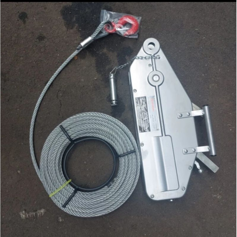 Jual wire rope pulling hoist 3,2 ton x 20 meter NAGASAKI tirfor 3,2 ton ...