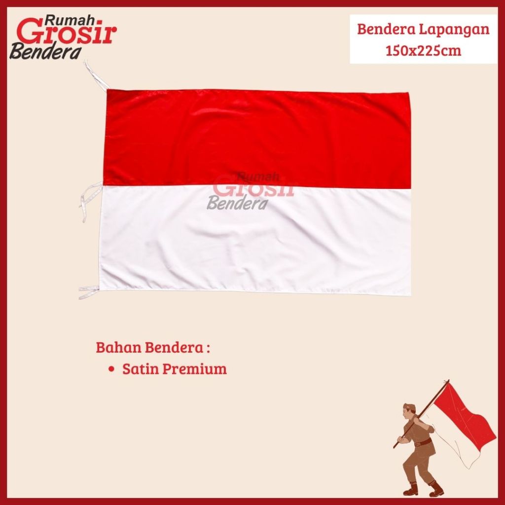 Jual Bendera Merah Putih 150x225cm | Bendera Lapangan Indonesia ...