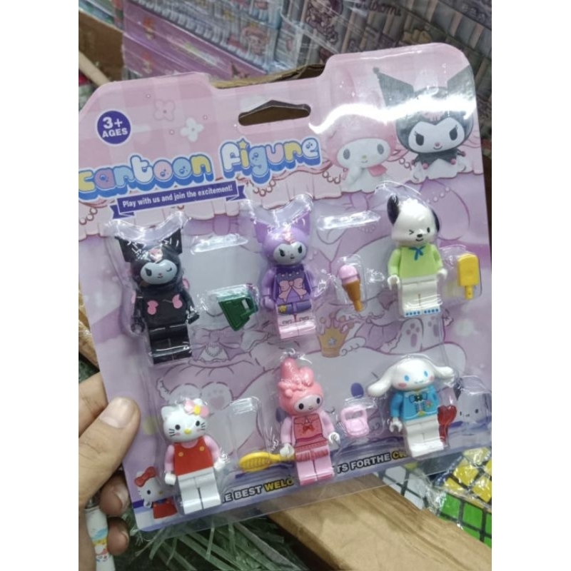 Jual Kartun Figure Block Kuromi OB Set 6pcs | Shopee Indonesia