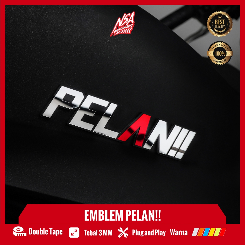 Jual NSA 1PCS EMBLEM PELAN TIMBUL BUKAN STIKER PELAN LOGO PELAN VARIASI ...