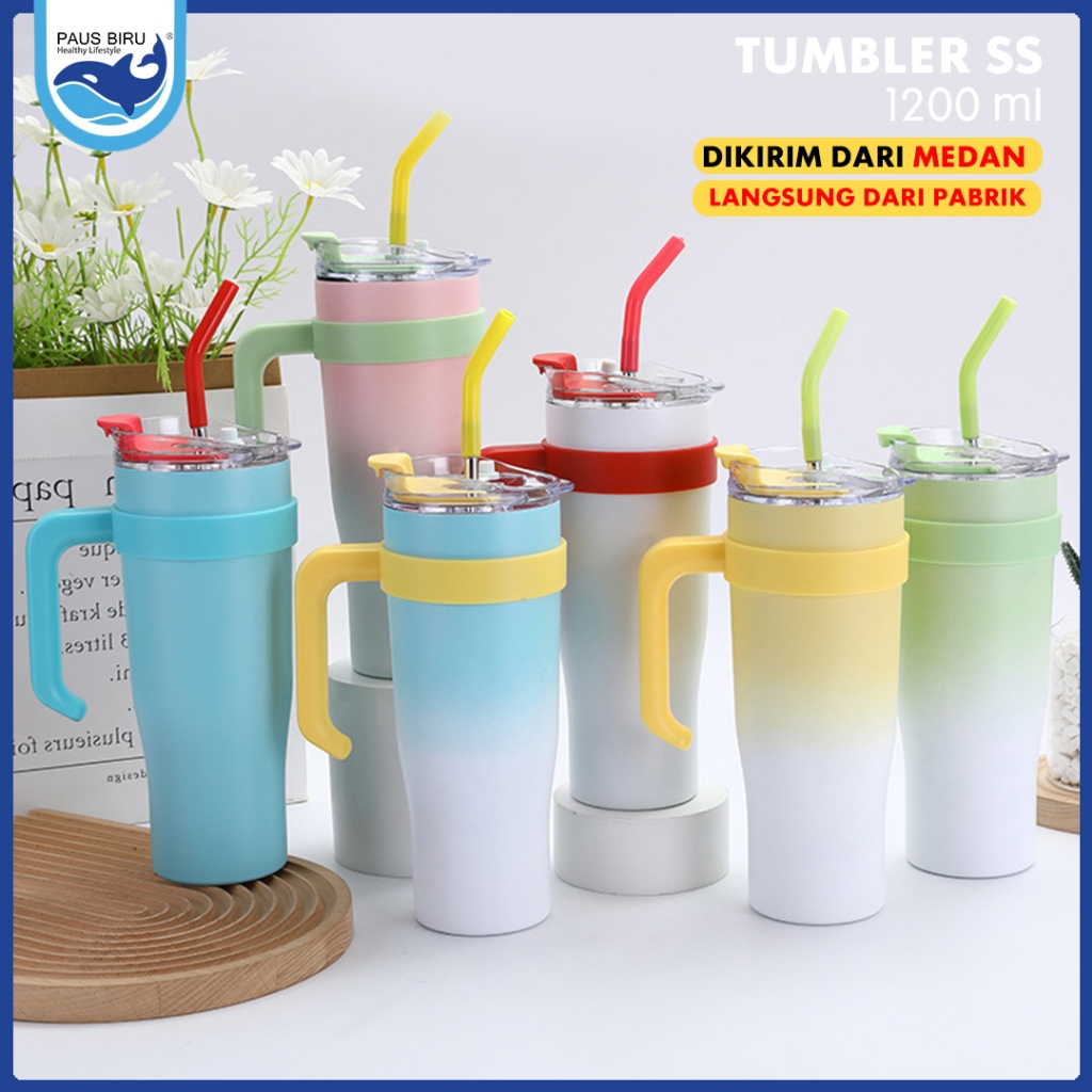 Jual Paus Biru - Tumbler Stainless Steel Coffee Cup Botol 304 Mug Tahan ...