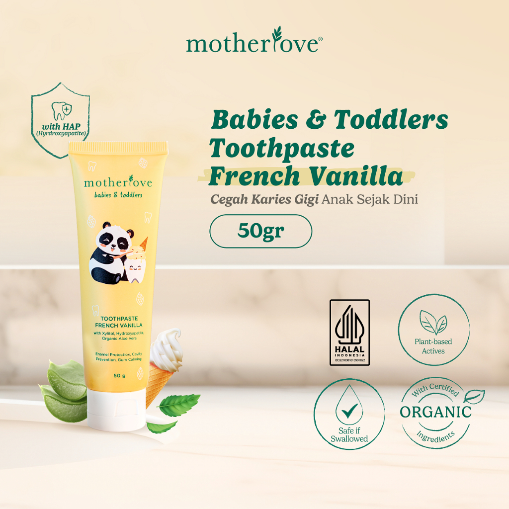 Jual Motherlove Babies & Toddlers Toothpaste French Vanilla 50g - Pasta ...