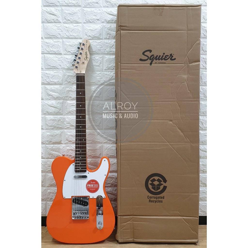 Jual Gitar Elektrik Squier by Fender Affinity Telecaster, Laurel FB, Competition Orange Original ...