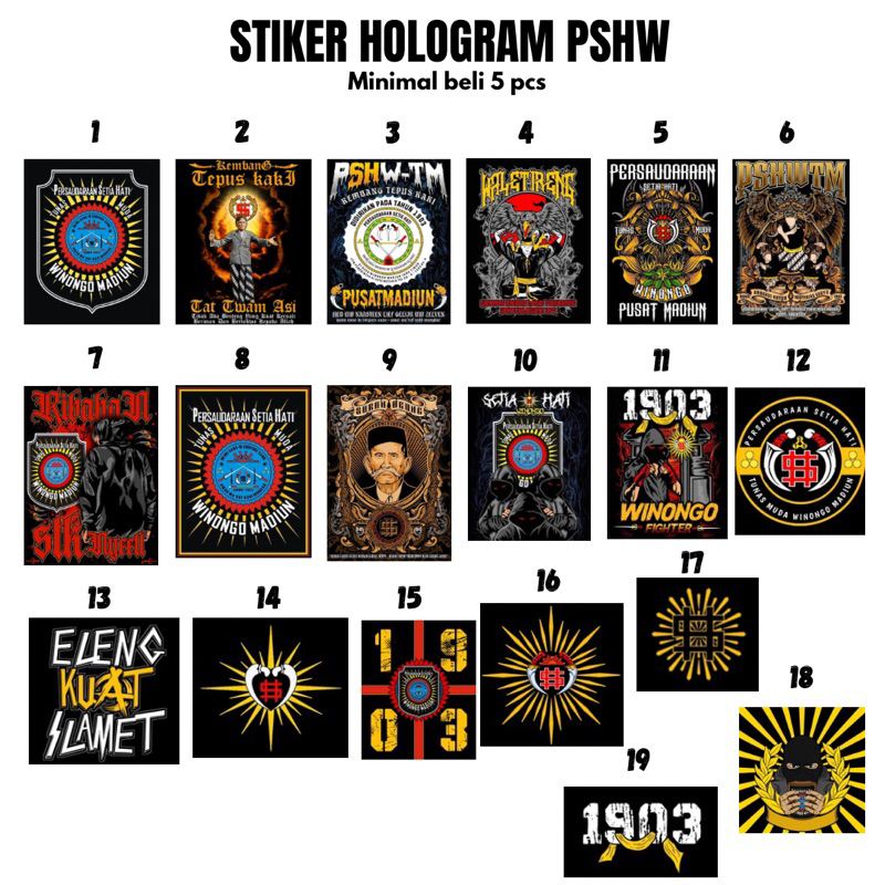 Jual Stiker Hologram Pshw Ukuran Sedang Anti Air Minima Beli 5 pcs ...