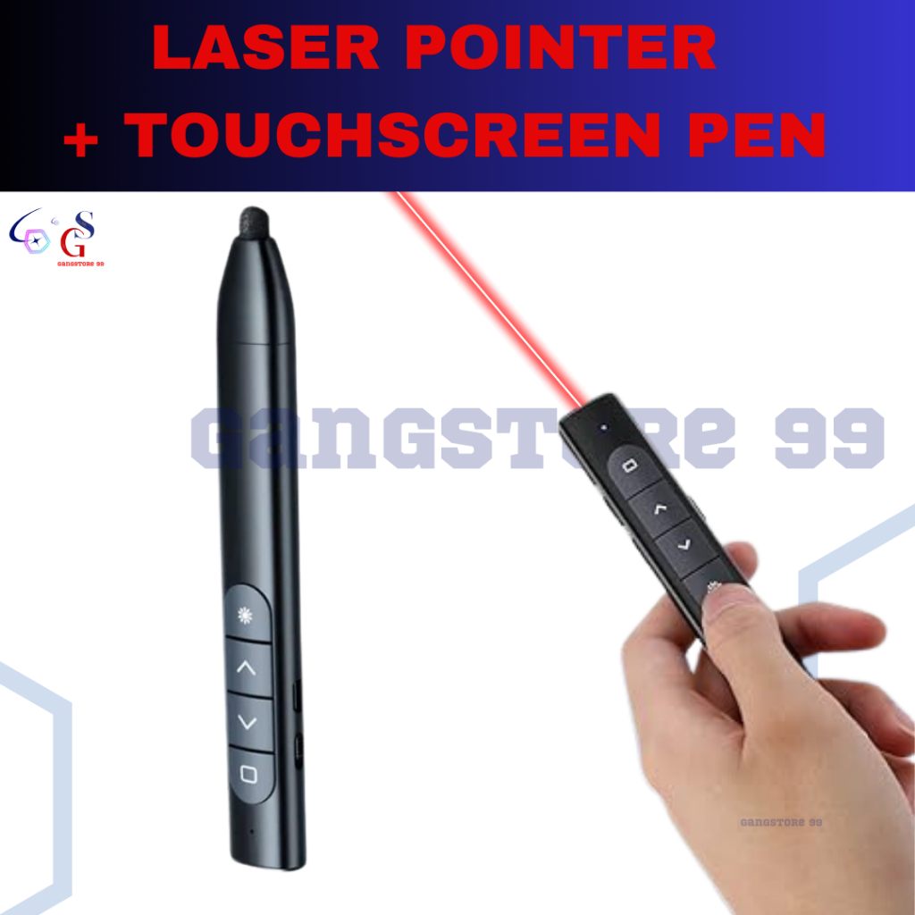 Jual Laser Pointer Presentasi Wireless 2.4Ghz, Pointer Presentasi PPT Presenter USB Rechargeable ...