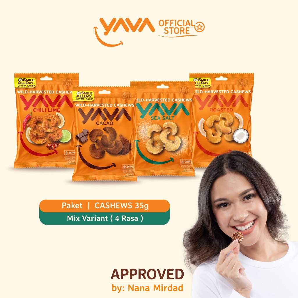 Jual YAVA Paket Kacang Mede 4 Rasa (4 x 35g) | Shopee Indonesia