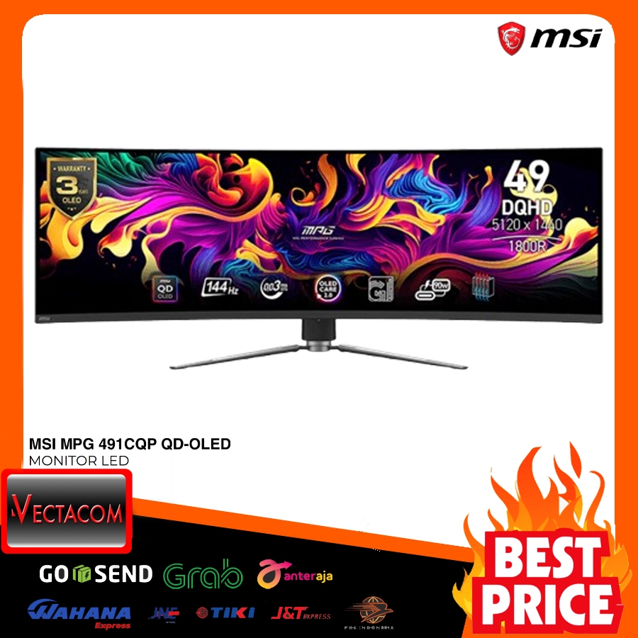Jual Monitor MSI LED MPG 491CQP QD-OLED - Curved DQHD 144Hz 49" Inch ...