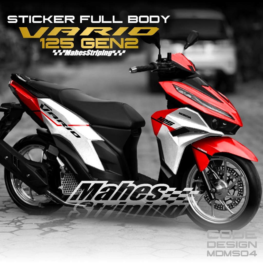 Jual Mahes Striping - Decal Sticker Vario 125 New Gen 2 2023 Full Body Terbaru MDMS04 - Stiker ...