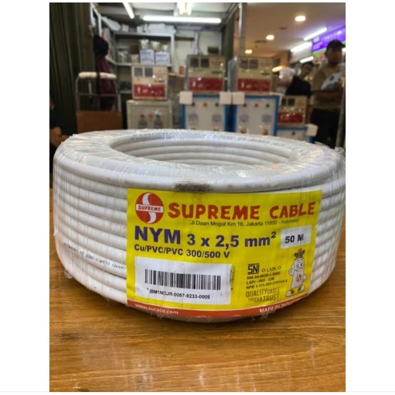 Jual Kabel Supreme NYM 3X2,5 Kawat Tembaga 50Meter@Roll | Shopee Indonesia