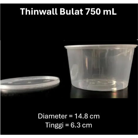 Jual Thinwall Bulat 750 mL - Food Grade | Shopee Indonesia