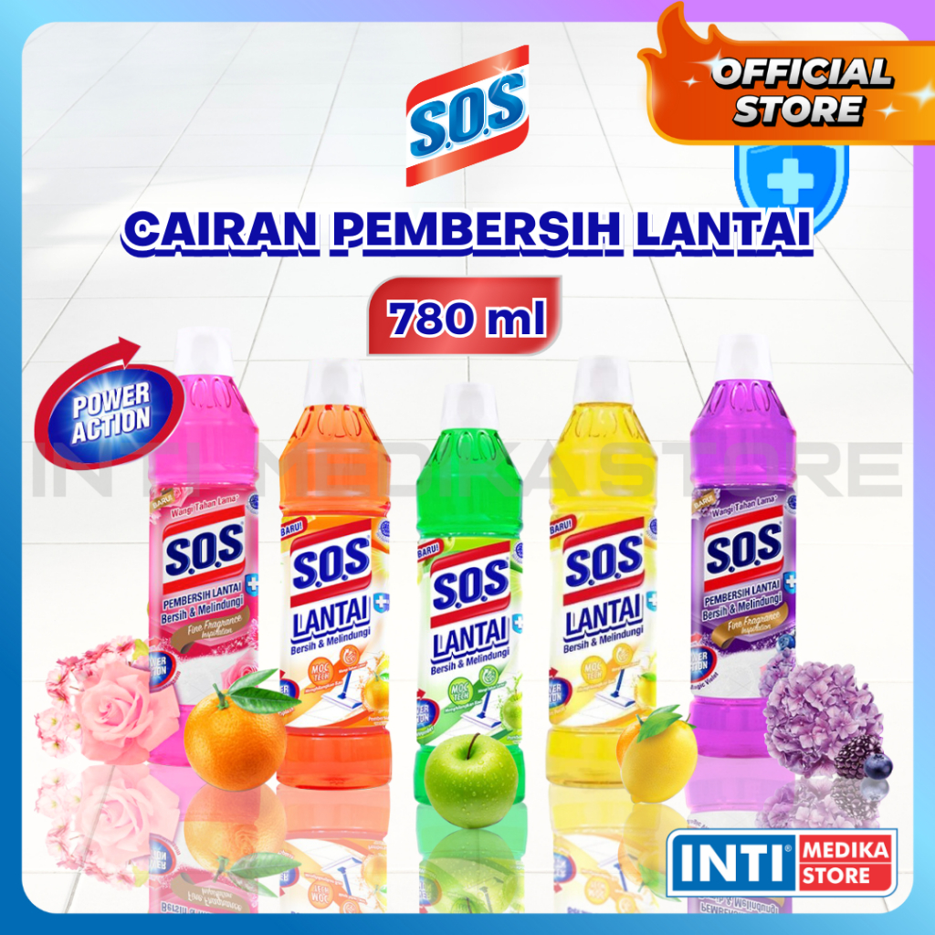 Jual SOS - Cairan Pembersih Lantai Wangi 780ml | Karbol Lantai | Shopee Indonesia