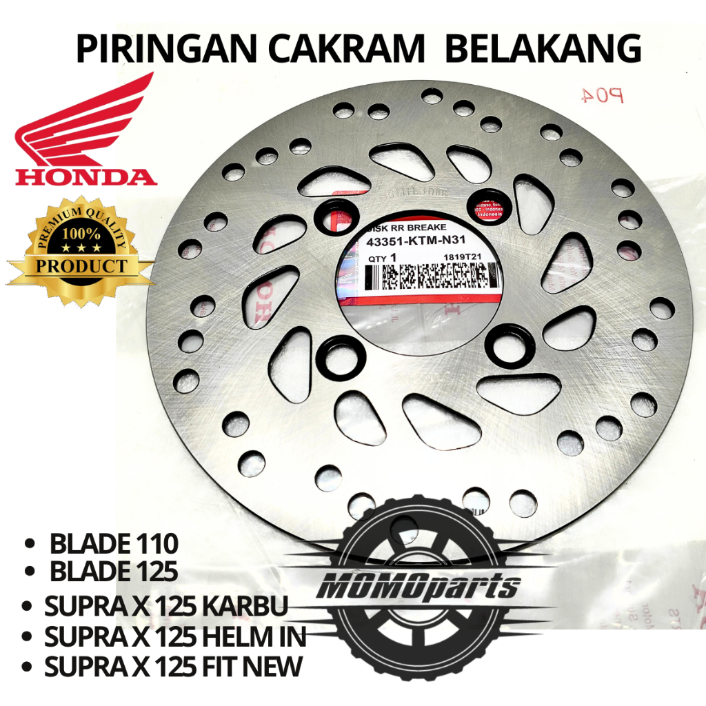 Jual ORIGINAL PIRINGAN CAKRAM BELAKANG HONDA SUPRA X 125 BLADE NEW CS 1 KUALITAS ASLI AHM ORI ...