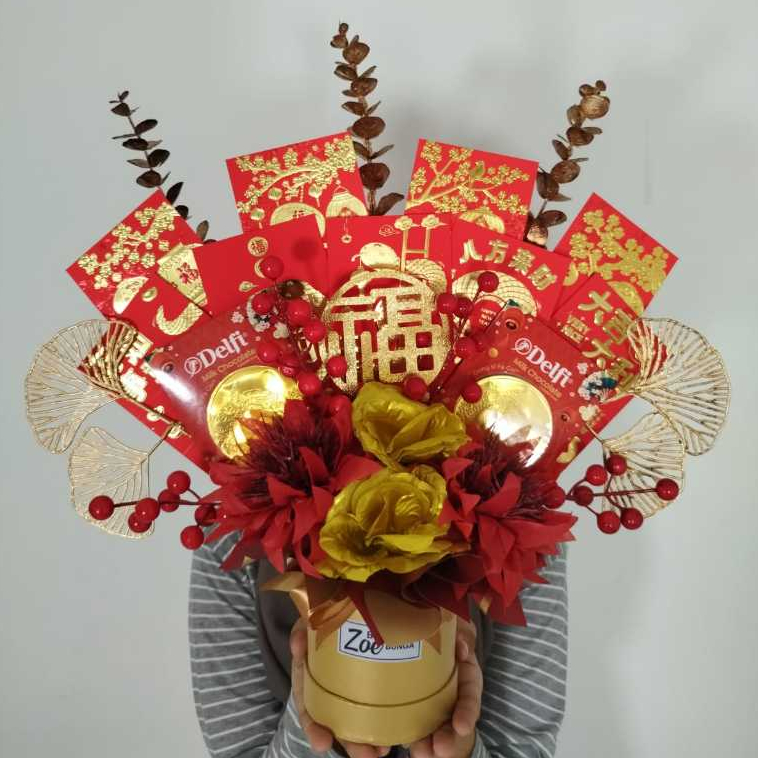 Jual Buket Imlek Chinese New Year | Sincia Bouquet | Buket Bunga Angpao ...