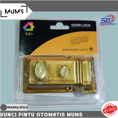 Jual SB Kunci Pintu Gerbang Besi Otomatis Rim Night Latch Auto Lock Rim ...