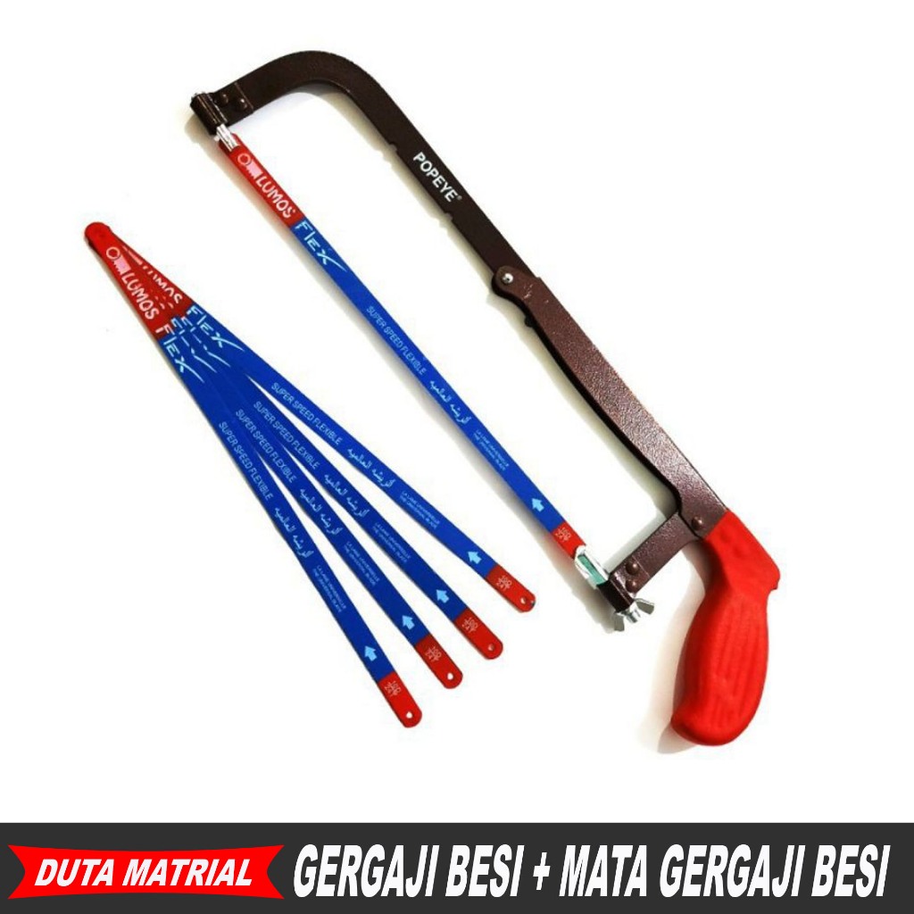 Jual PAKET LENGKAP Gergaji Besi 12 inch Dengan Mata Gergaji Besi 5 pcs ...