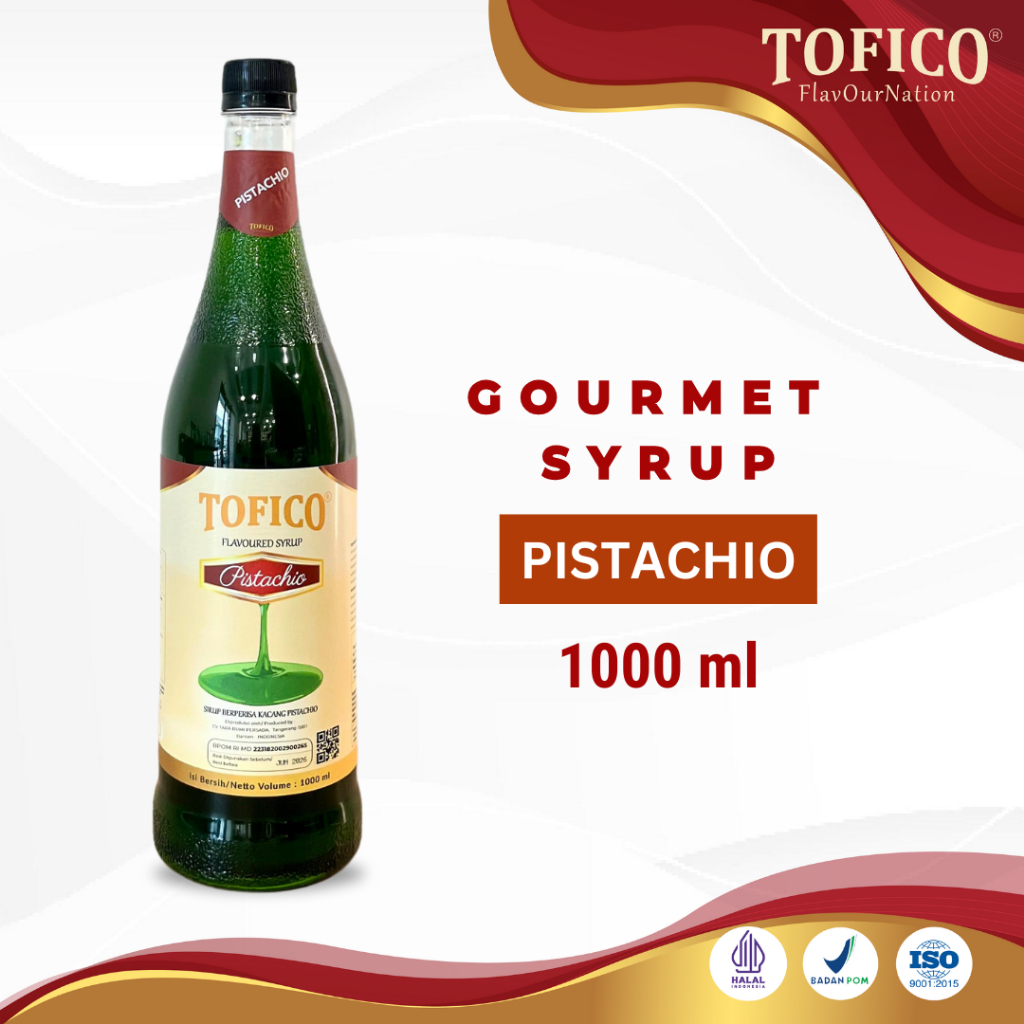 Jual NEW PRODUCT Syrup Pistachio Tofico / Sirup Rasa Pistachio Premium 1 Liter / Tofico Syrup ...