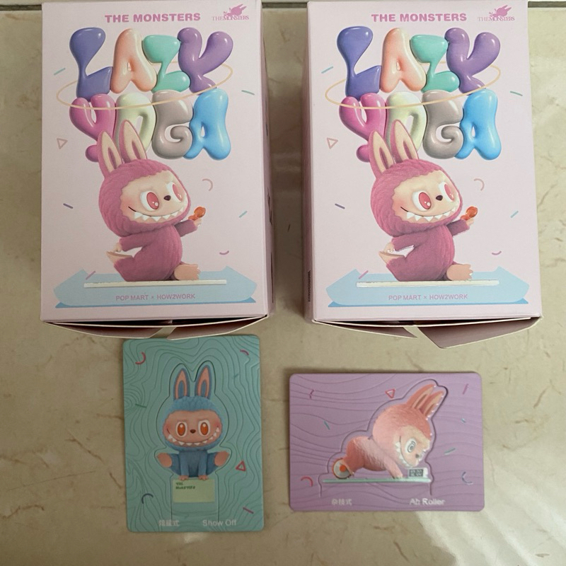 Jual popmart the monsters lazy yoga labubu figurines blind box selected ...
