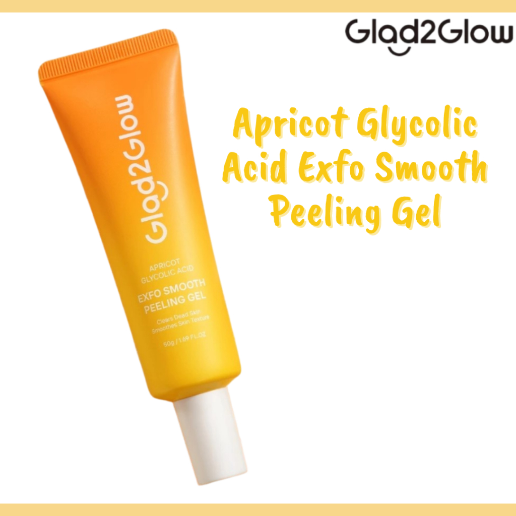 Jual Glad2Glow Apricot Glycolic Acid Exfo Smooth Peeling Gel 50g ...