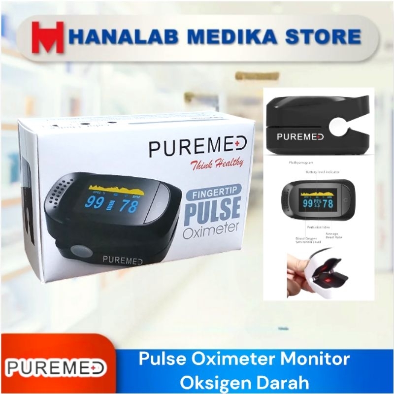 Jual PUREMED Pulse Oxymeter Monitor Saturasi Oksigen dalam Darah ( SpO2 ...