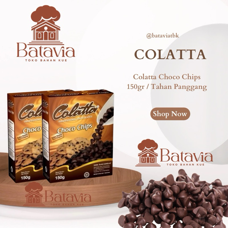 Jual Colatta Choco Chips 150gr/ COLATTA CHOCO CHIP BAKE STABLE 150 Gram ...