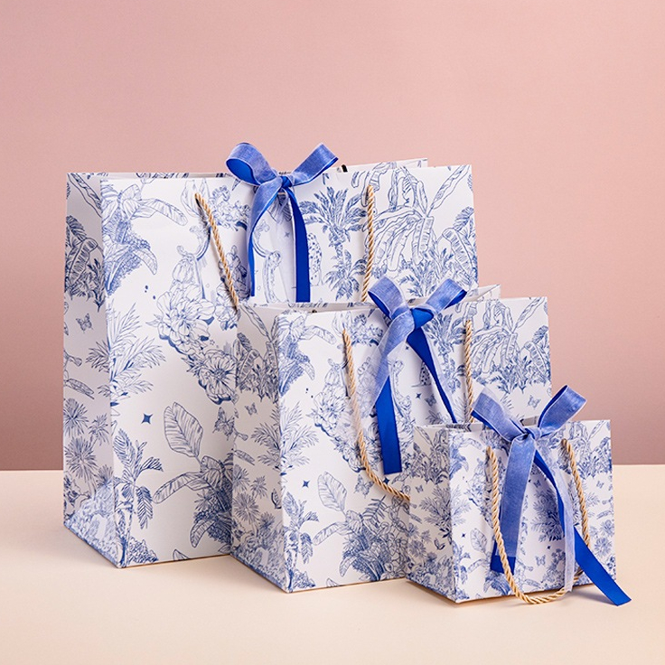 Jual PREMIUM Paperbag Motif Mewah + Pita untuk Hadiah Souvenir gift bag ...