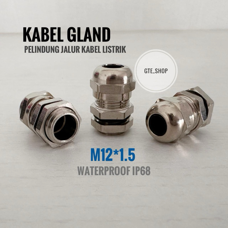 Jual Kabel Gland Stainless M12 Brass Nickel Cabel Gland | Shopee Indonesia