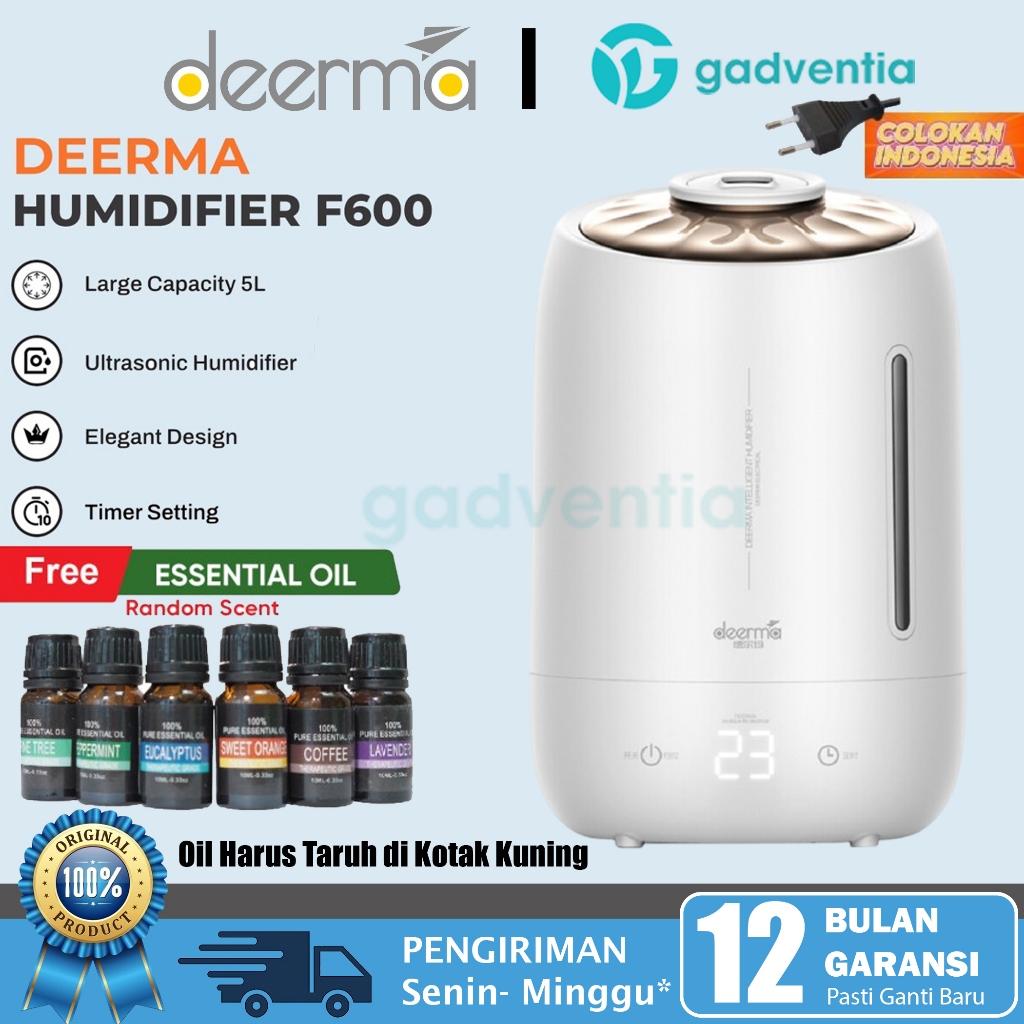 Jual Deerma F600 Air Humidifier Ultrasonic 5l Touch Screen Pelembab ...