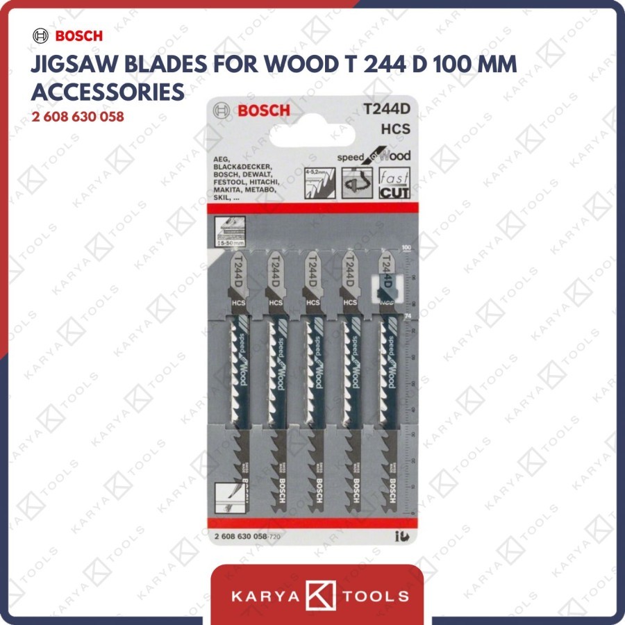 Jual BOSCH T 244 D Mata Gergaji Jigsaw Halus / Jigsaw Blade Clean Cut ...