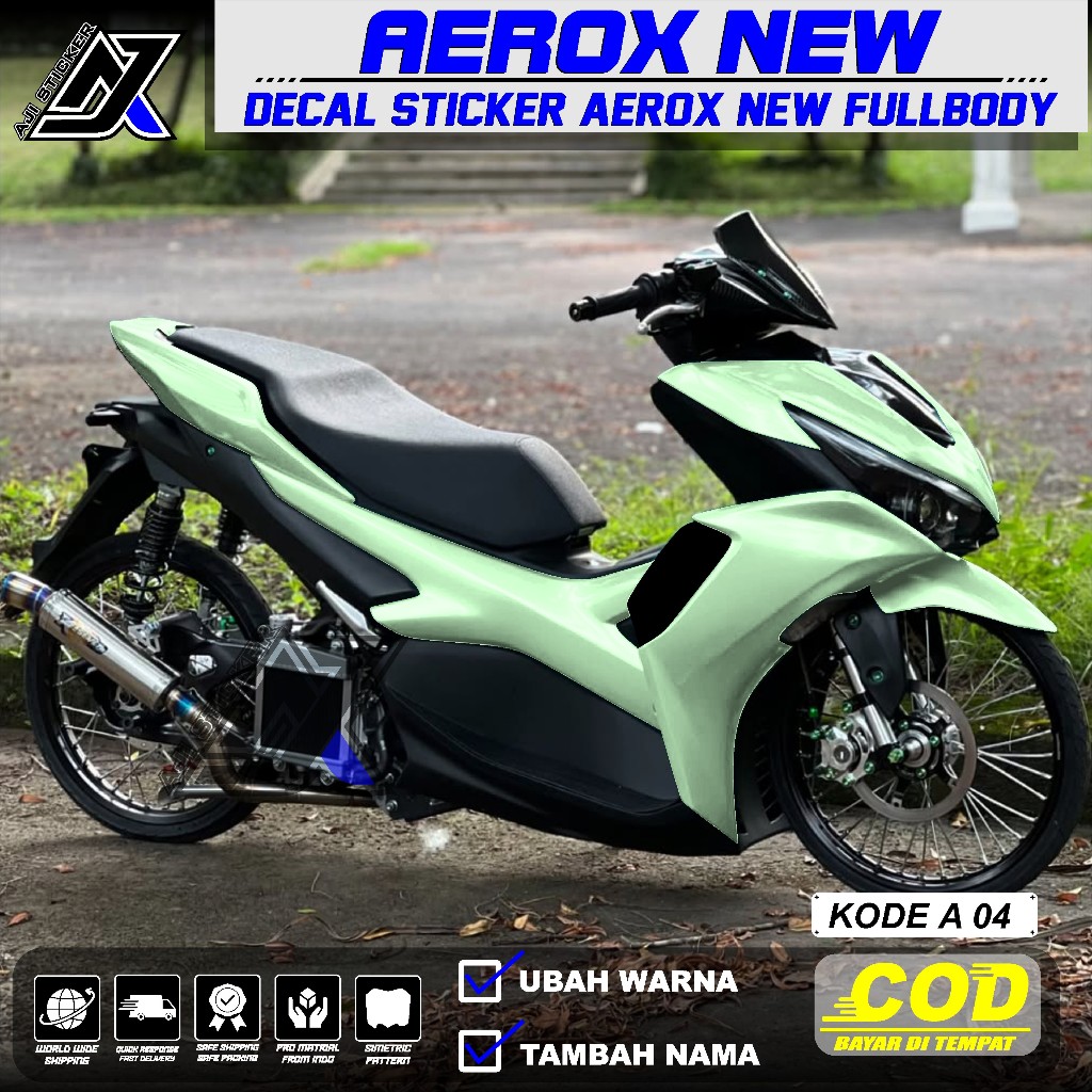 Jual (COD)TERKAIT decal aerox 155 fullbody polos - Decal Sticker Aerox ...