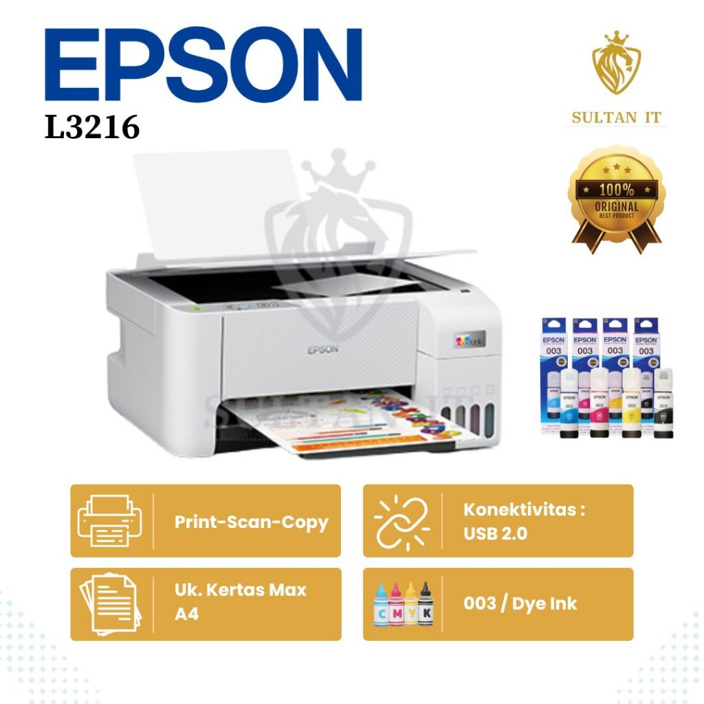 Jual Epson Printer L3216 All In One Printer Original (Print, Scan, Copy ...