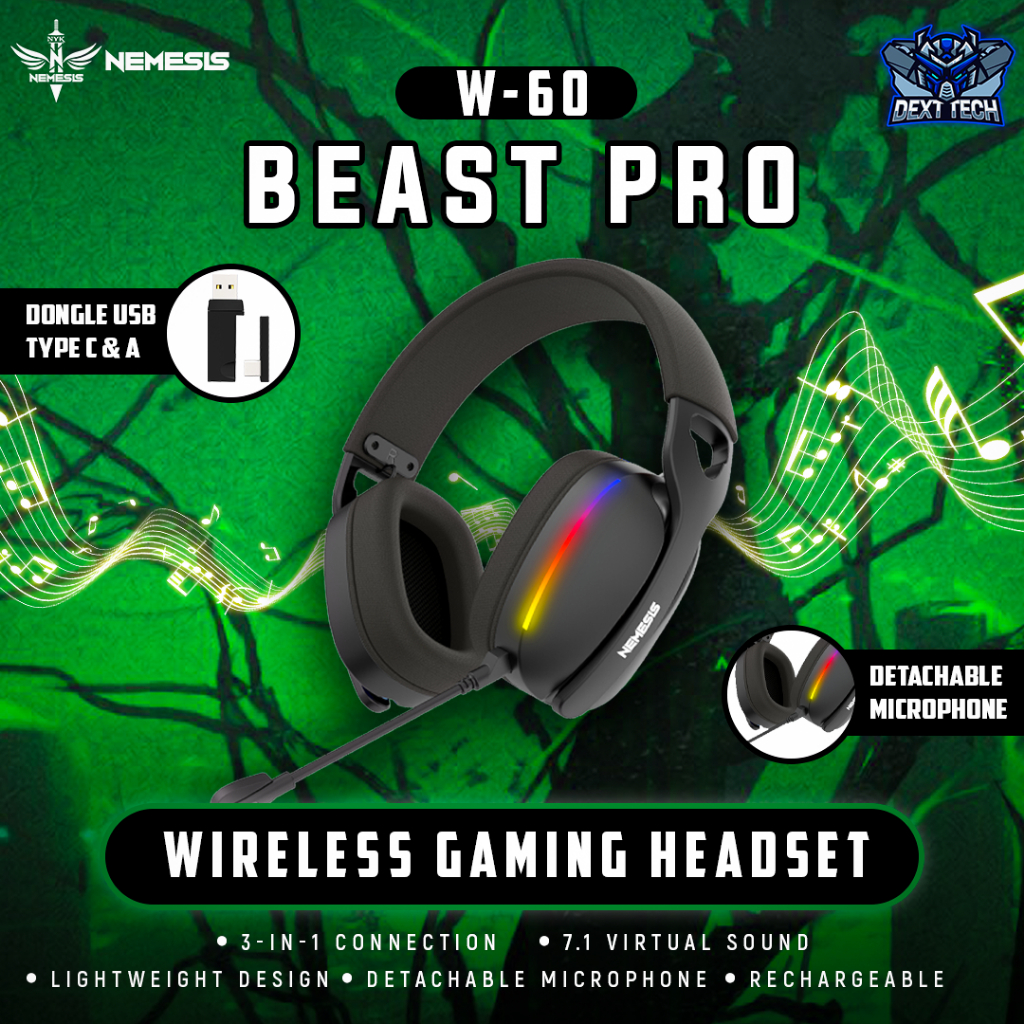 Jual NYK NEMESIS BEAST PRO W60 Wireless 2.4Ghz Connection Nemesis ...