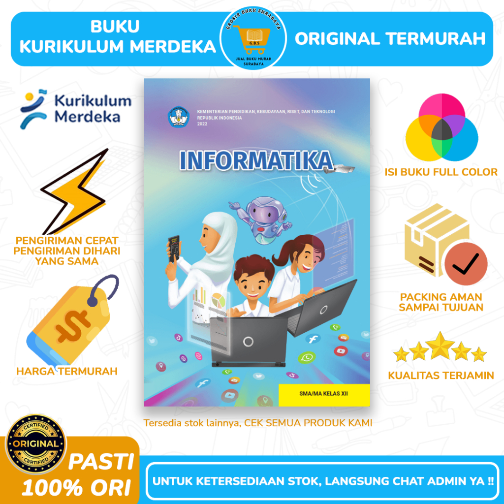 Jual Buku Informatika kelas 12 SMA - Buku Paket Siswa - Kurikulum ...