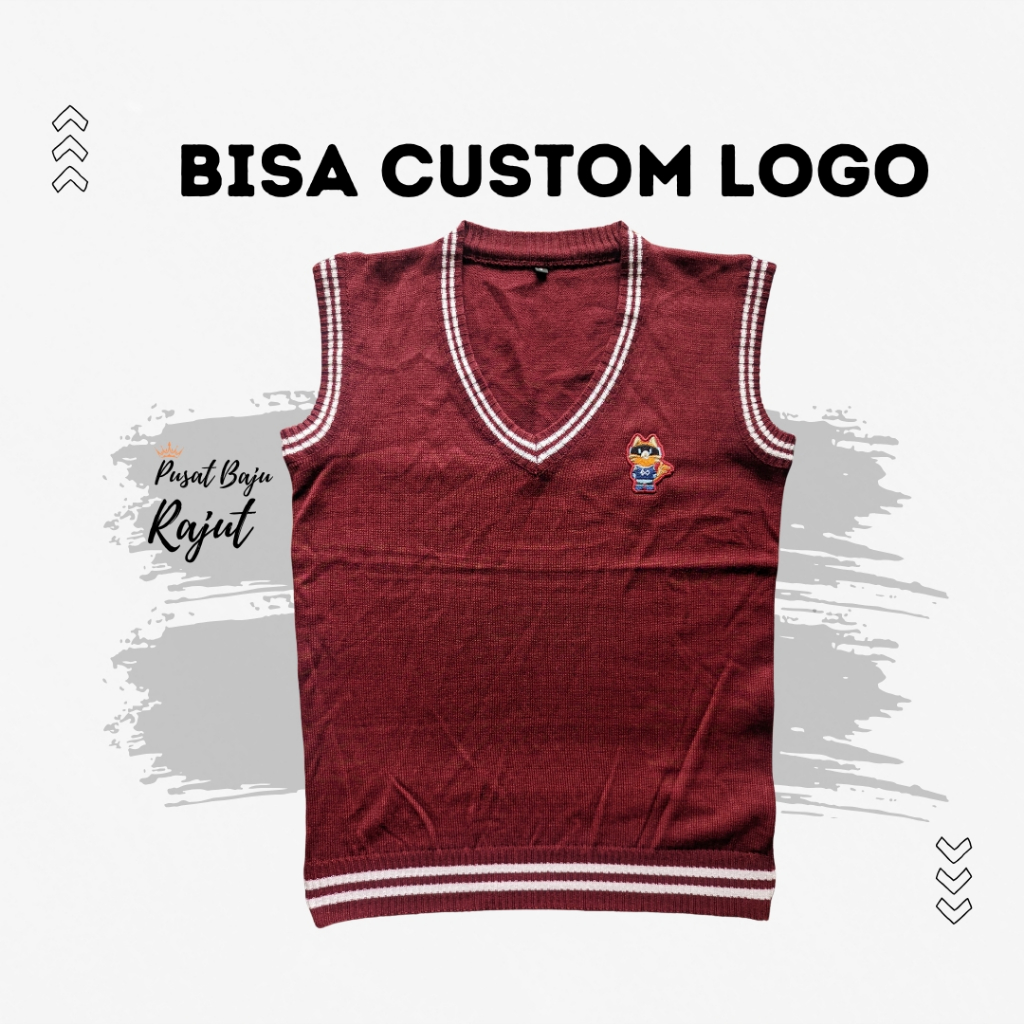 Jual Rompi Rajut Sekolah SMA SMP SD TK PAUD DEWASA Seragam Vest Atasan ...